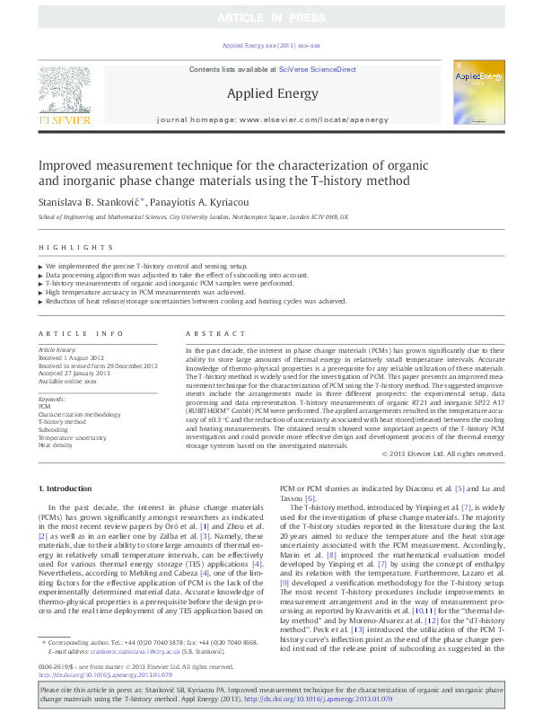 (PDF) Improved measurement technique for the characterization of ...