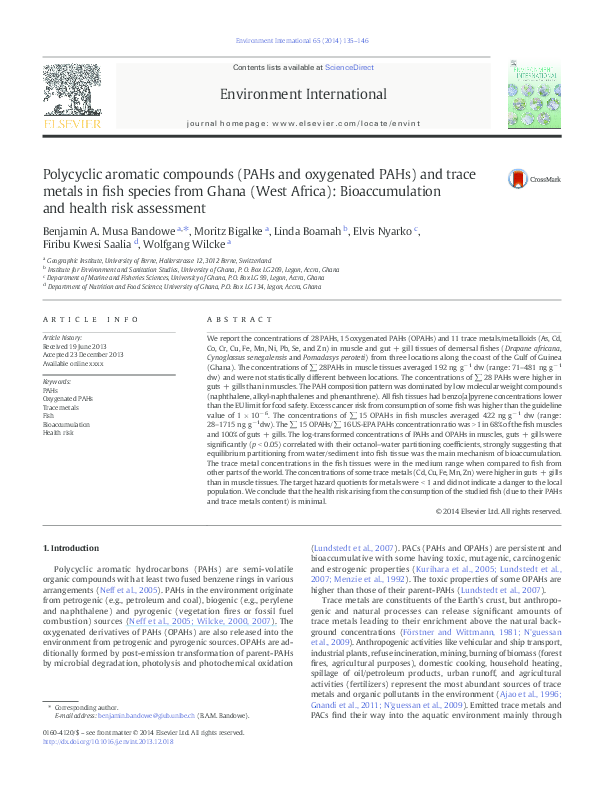 (PDF) Polycyclic aromatic compounds (PAHs and oxygenated PAHs) and ...