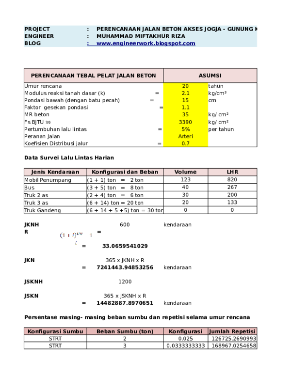 (XLS) RIGID PAVEMENT