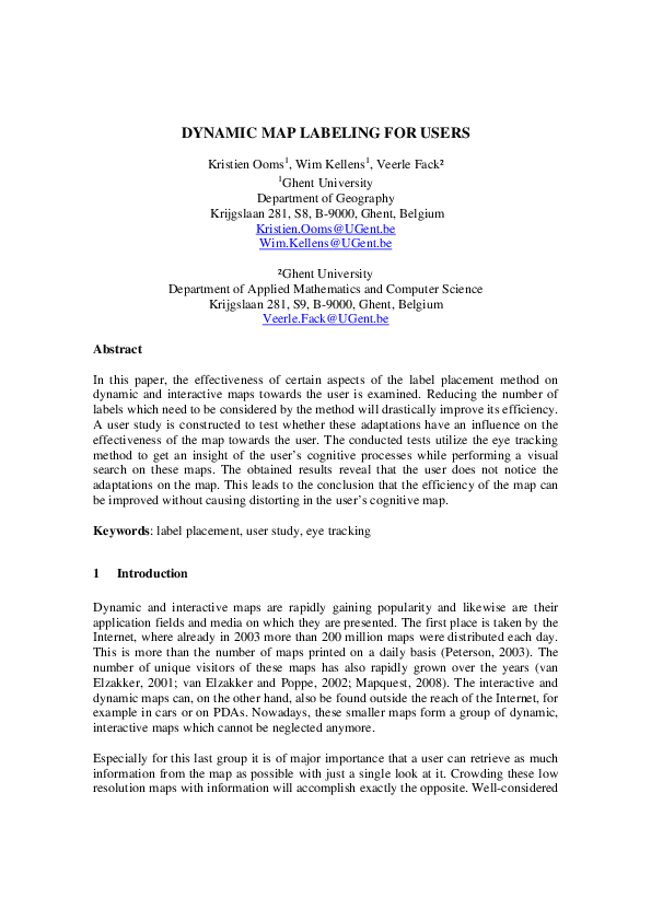 (PDF) Dynamic Map Labeling for Users