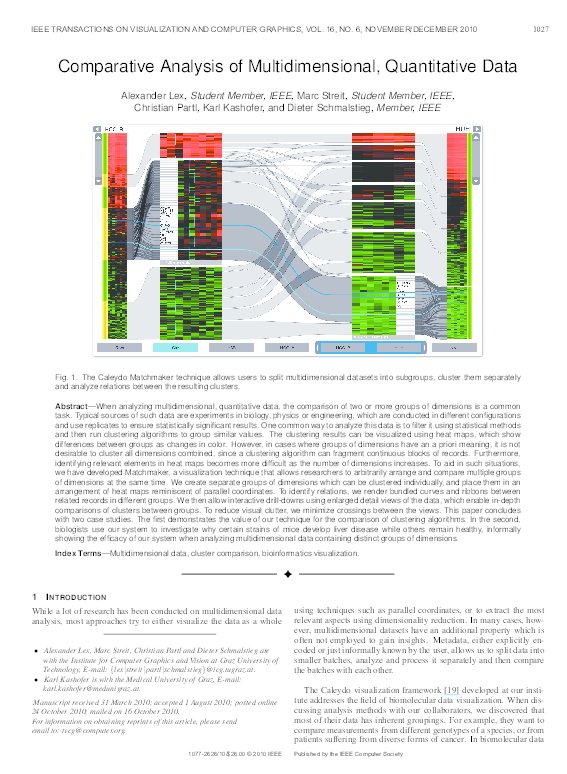 (PDF) Comparative Analysis of Multidimensional, Quantitative Data