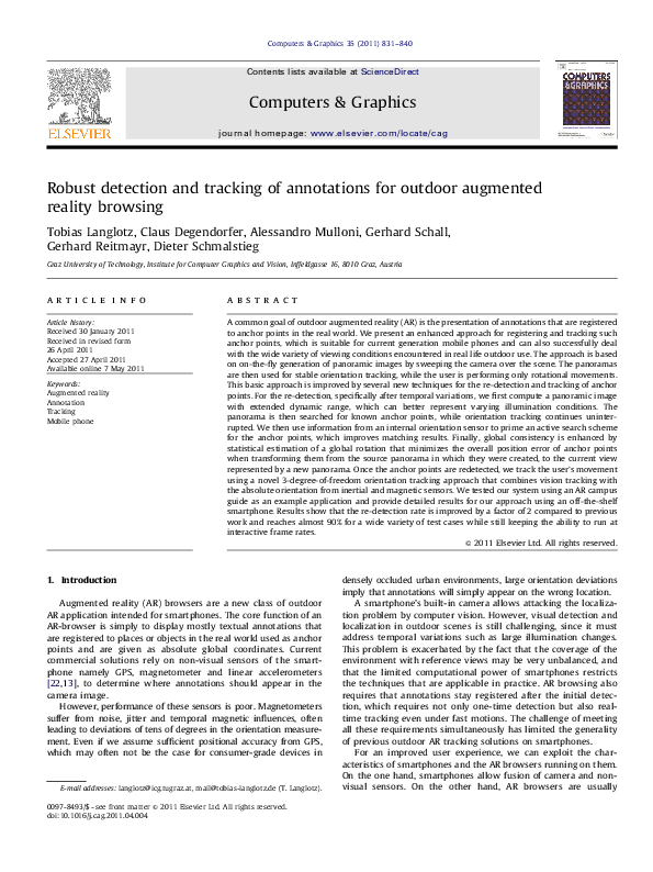 Pdf Robust Detection And Tracking Of Annotations For Outdoor
