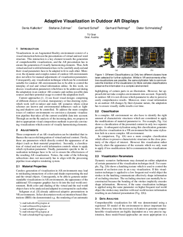 (PDF) Adaptive Visualization in Outdoor AR Displays