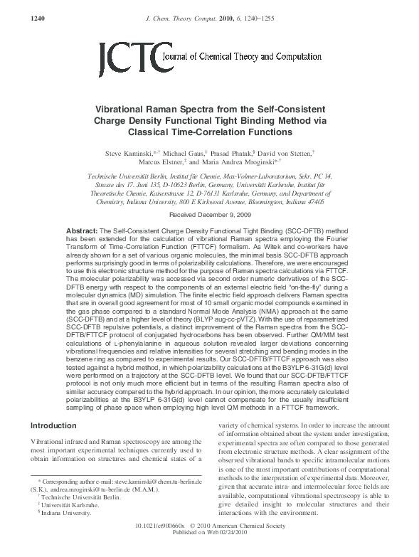 (PDF) Vibrational Raman Spectra from the Self-Consistent Charge Density Functional Tight Binding ...