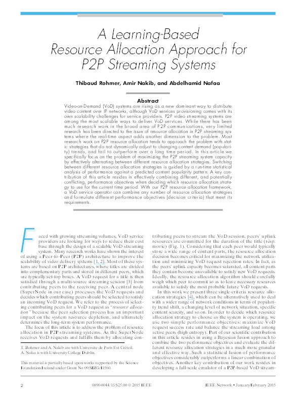 (PDF) A learning-based resource allocation approach for P2P streaming ...