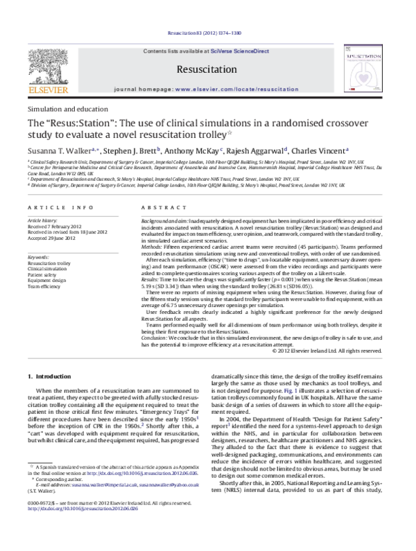 (PDF) The “Resus:Station”: The use of clinical simulations in a ...