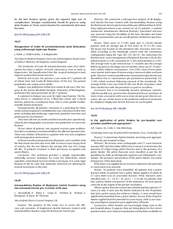 (PDF) Intramedullary fixation of diaphyseal clavicle fractures using ...