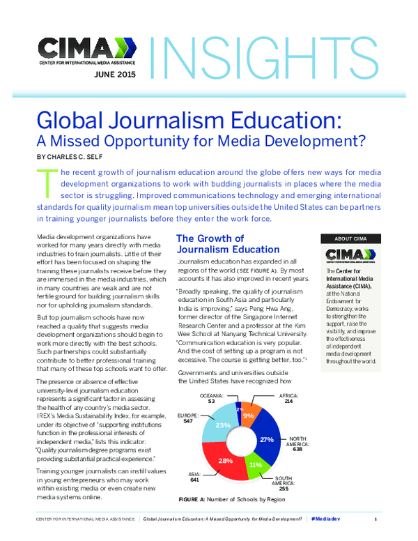 (PDF) Global Journalism Education: A Missed Opportunity for Media ...