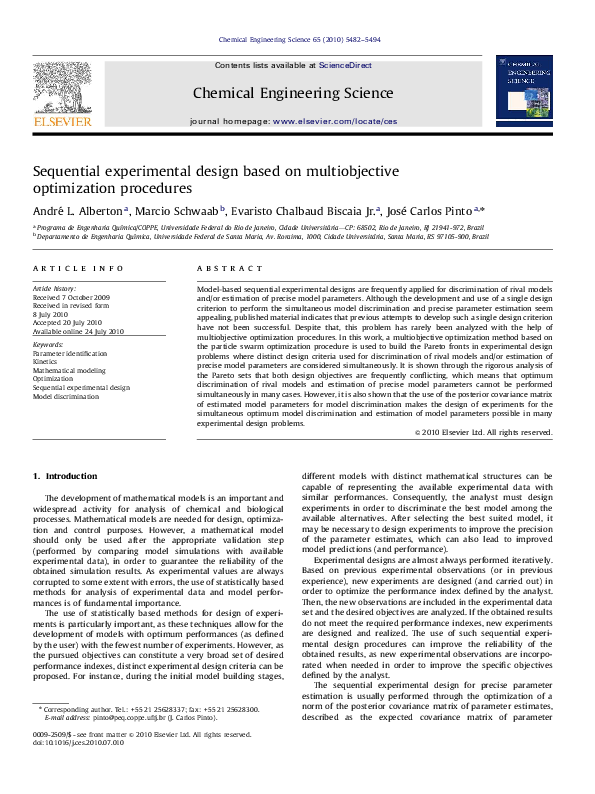 Pdf Sequential Experimental Design Based On Multiobjective