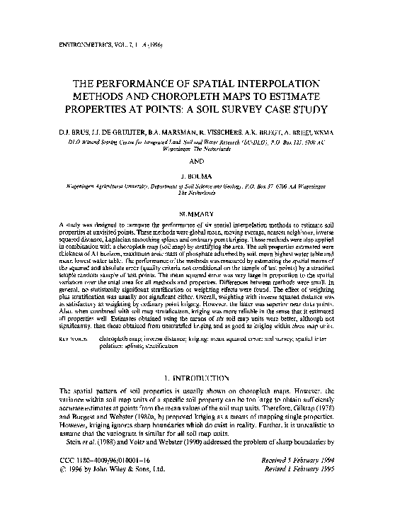(PDF) The performance of spatial interpolation methods and choropleth maps to estimate ...
