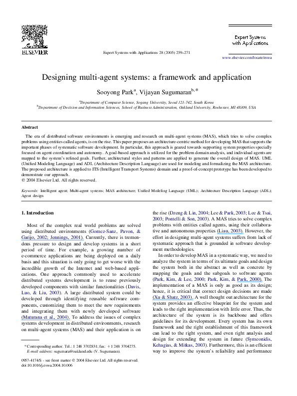 Pdf Multi Agent System For Spatial Planning Simulation