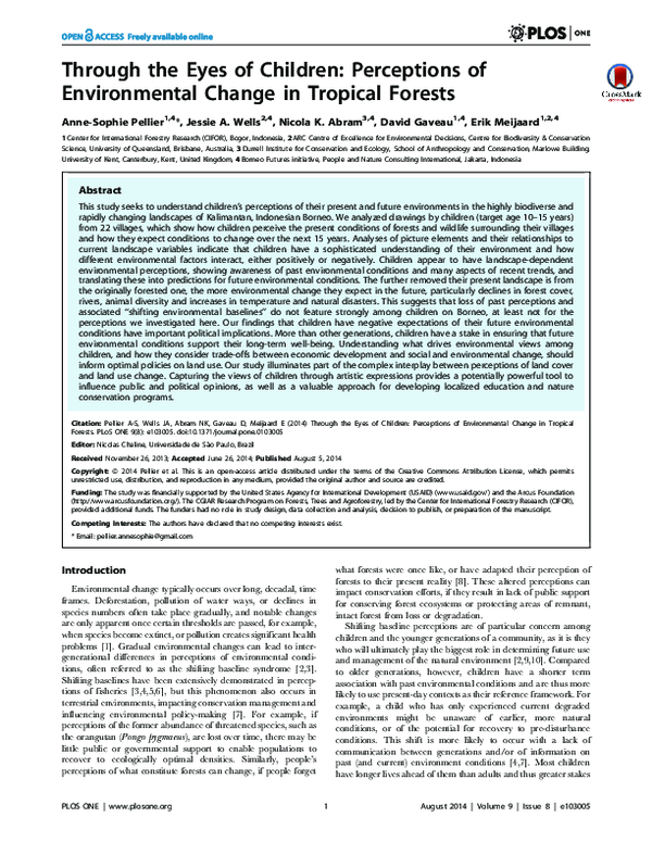 (PDF) Through the Eyes of Children: Perceptions of Environmental Change ...