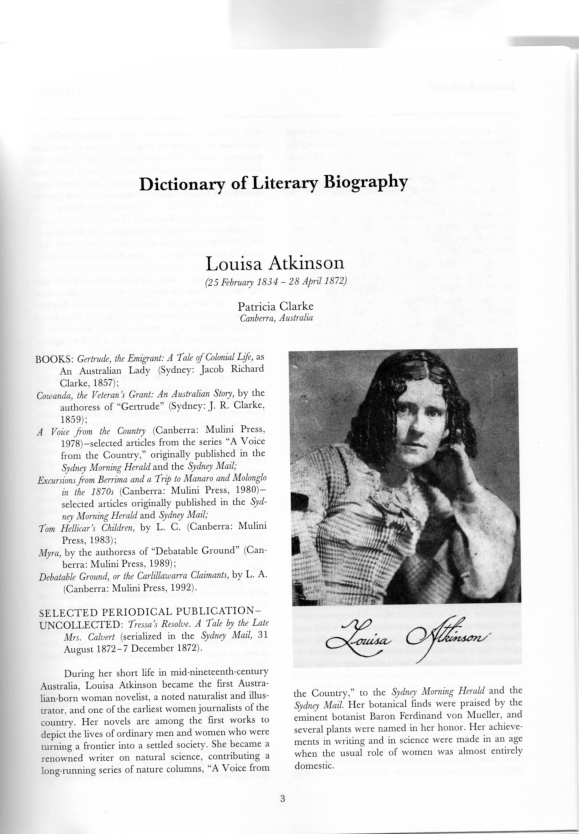 (PDF) Louisa Atkinson (1834-1972)