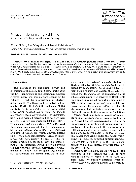 (PDF) Growth regimes of microstructured gold thin films deposited by magnetron sputtering at ...