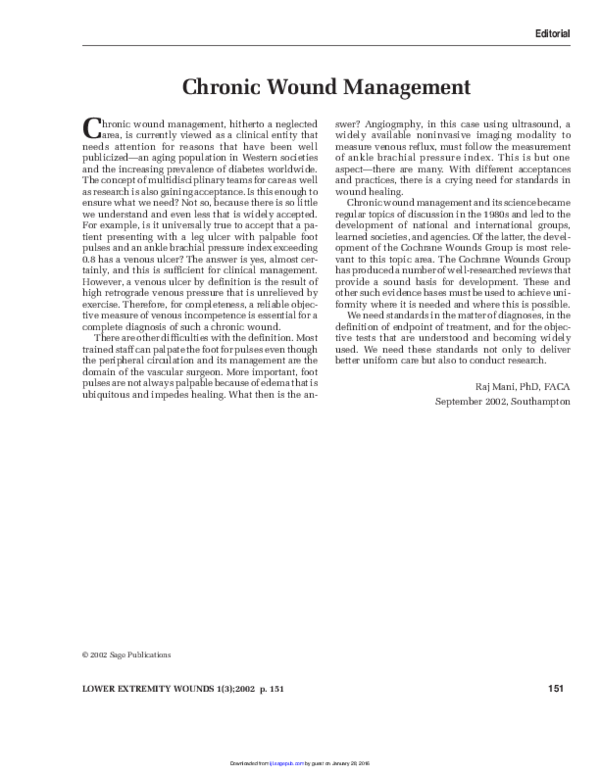 (PDF) Chronic Wound Management