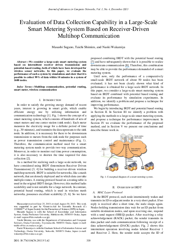 (PDF) Evaluation of Data Collection Capability in a Large-Scale Smart Metering System Based on ...