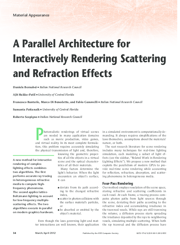 (PDF) A Parallel Architecture for Interactively Rendering Scattering ...
