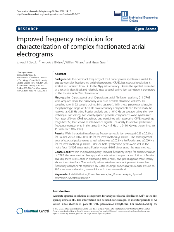 (PDF) Improved frequency resolution for characterization of complex ...