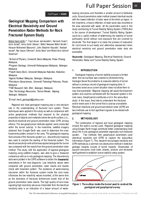 (PDF) Geological Mapping Comparison with Electrical Resistivity and ...