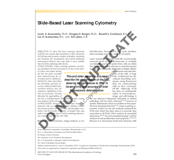 (PDF) Slide-based laser scanning cytometry