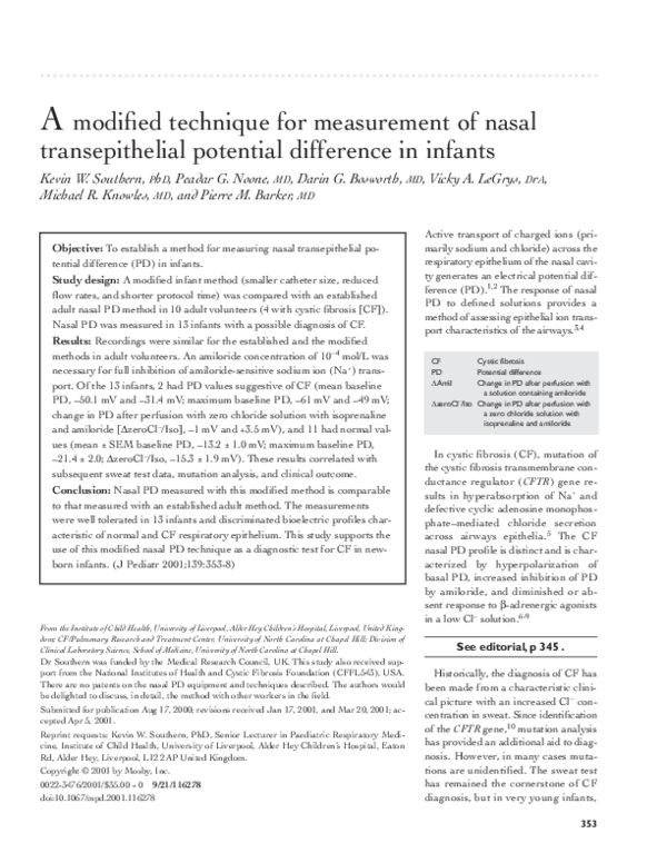 (PDF) A modified technique for measurement of nasal transepithelial ...
