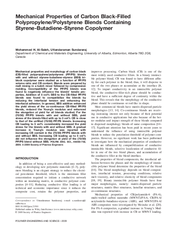 (PDF) Mechanical properties of carbon black-filled polypropylene ...