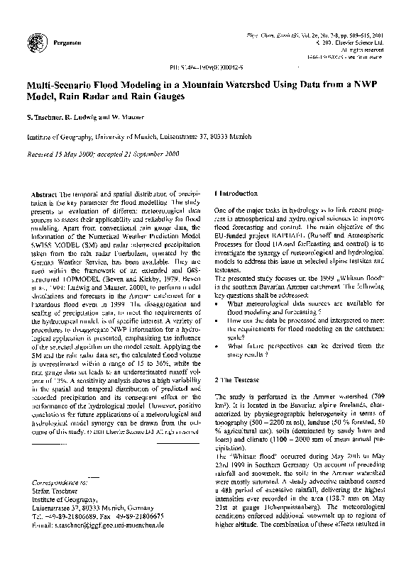 (PDF) Multi-scenario flood modeling in a mountain watershed using data ...