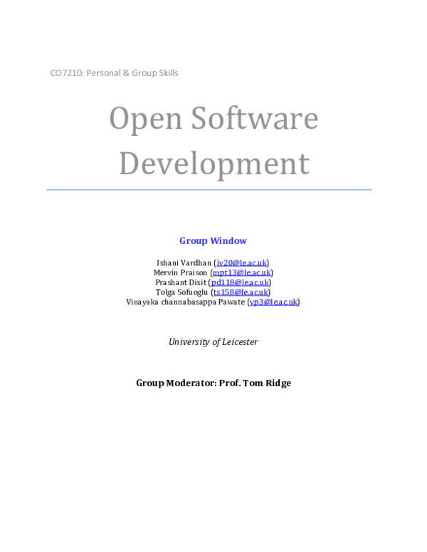 (PDF) Open Source Development