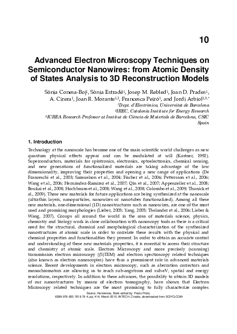 (PDF) Advanced Electron Microscopy Techniques on Semiconductor ...