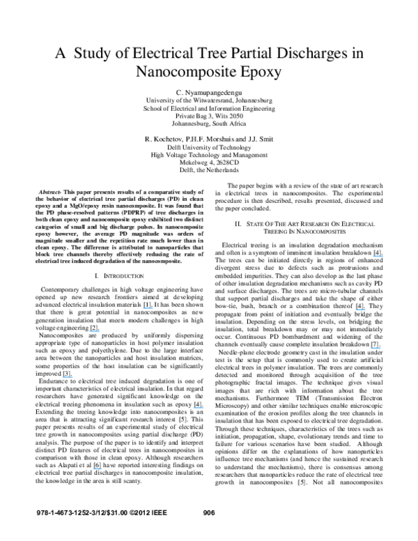 (PDF) A study of electrical tree partial discharges in nanocomposite epoxy