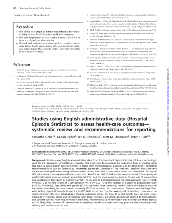 (PDF) Studies using English administrative data (Hospital Episode ...