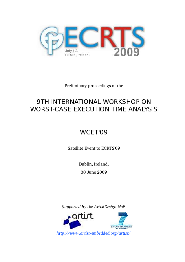 (PDF) WCET-aware software based cache partitioning for multi-task real-time systems