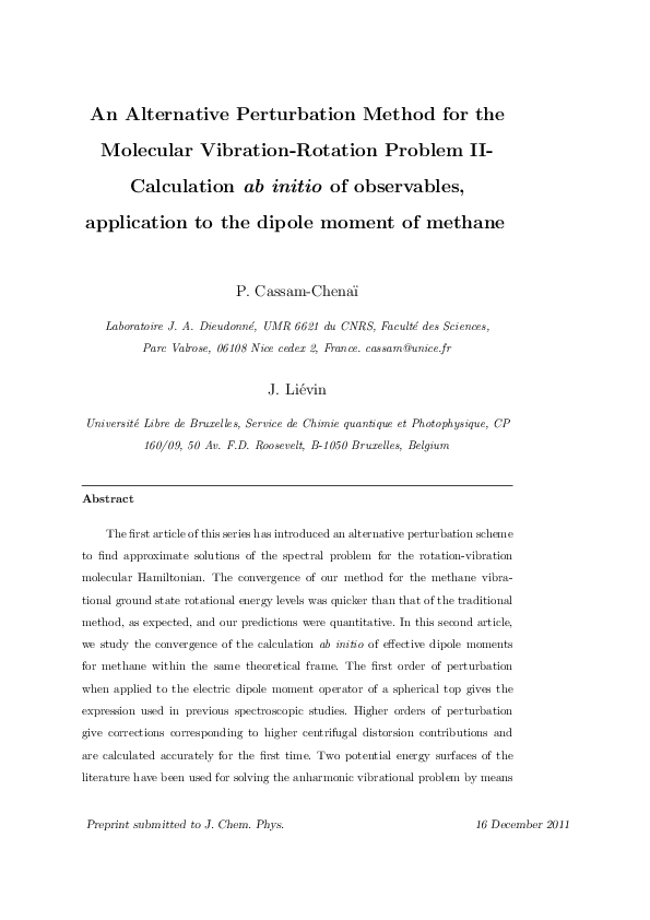 (PDF) Ab initio calculation of the rotational spectrum of methane ...