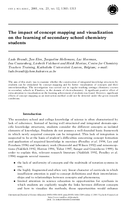 (PDF) The impact of concept mapping and visualization on the learning ...