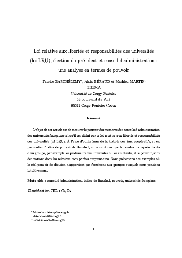 (PDF) Loi relative aux libertés et responsabilités des universités (loi ...
