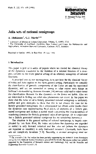 (PDF) Julia sets of rational semigroups