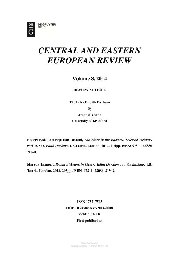 (PDF) The Life of Edith Durham