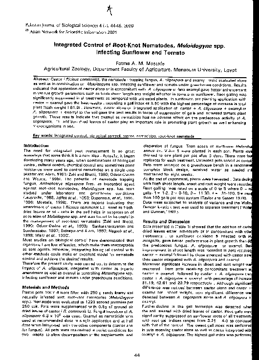 (PDF) Integrated Control of Root-Knot Nematodes, Meloidogyne spp ...
