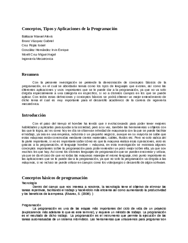 (PDF) Conceptos, Tipos y Aplicaciones de la Programación