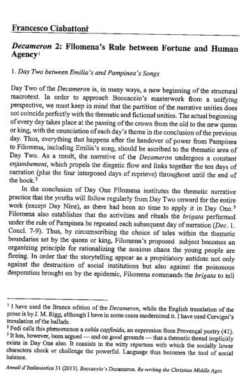 (PDF) "Decameron 2: Filomena’s Rule between Fortune and Human Agency ...