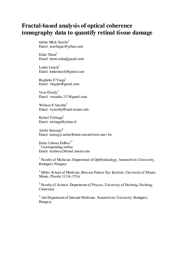 Pdf Automated Segmentation And Fractal Analysis Of High Resolution Non Invasive Capillary