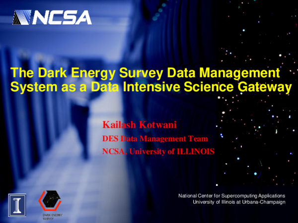 (PDF) The dark energy survey data management system as a data intensive science gateway