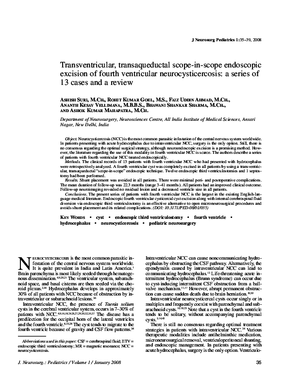 (PDF) Transventricular, transaqueductal scope-in-scope endoscopic ...
