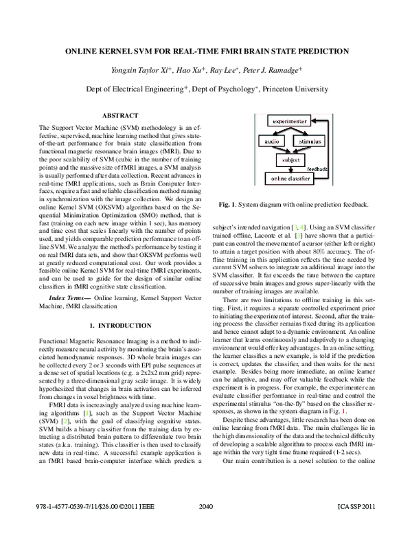 (PDF) Online Kernel SVM for real-time fMRI brain state prediction