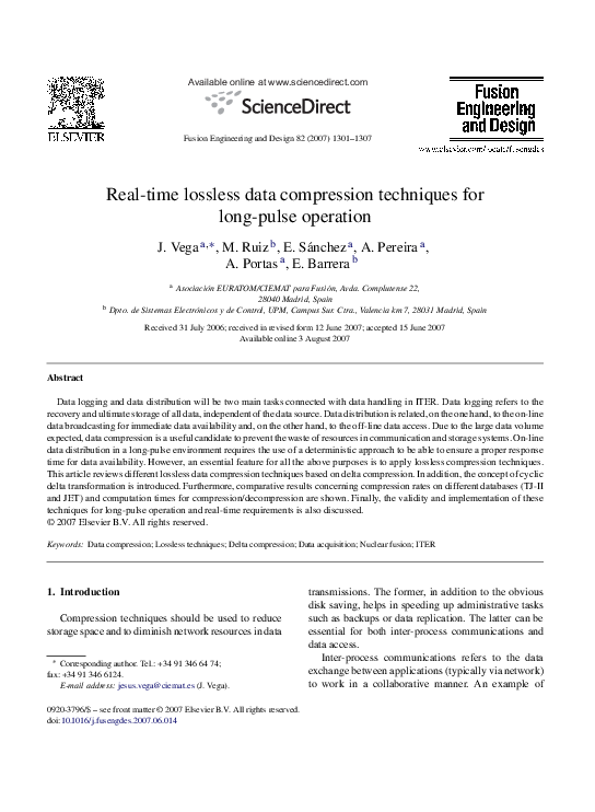 (PDF) Real-time lossless data compression techniques for long-pulse ...