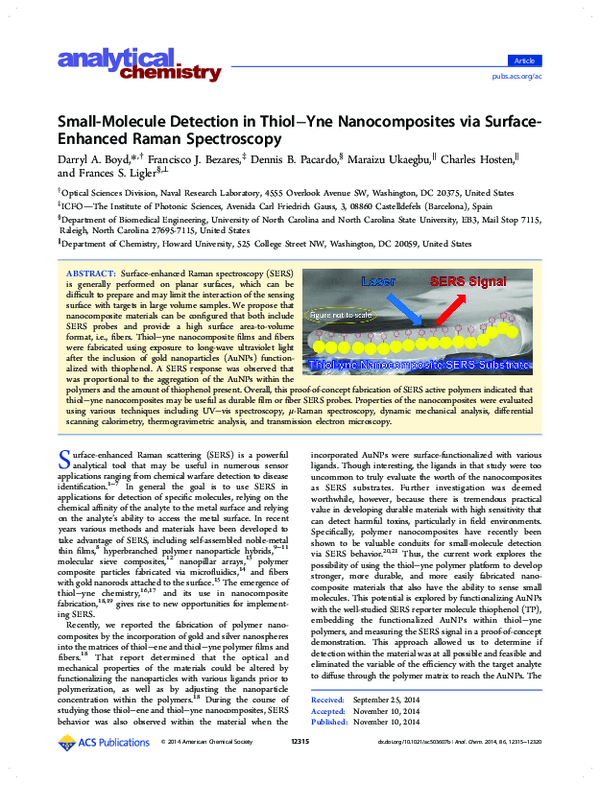 (PDF) Small-molecule detection in thiol-yne nanocomposites via surface ...