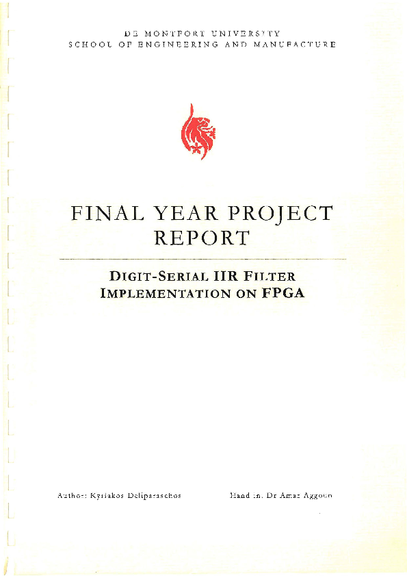 Pdf Digit Serial Iir Filter Implementation On Fpga