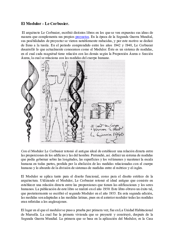 (PDF) El Modulor -Le Corbusier