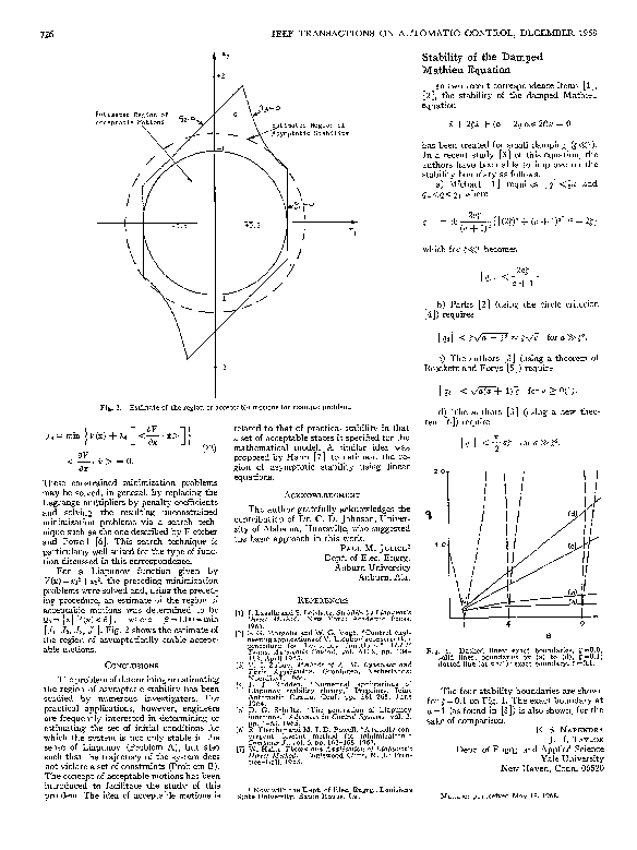 (PDF) Stability of the damped Mathieu equation