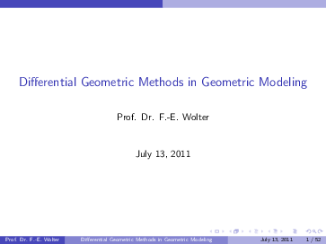 (PDF) Differential Geometric Methods in Geometric Modeling